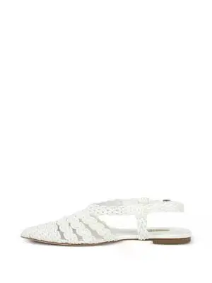 Casadei Woven Slingback Flat Pumps