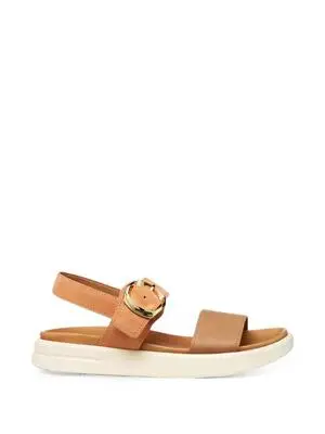 Geox Xand 2s Buckle-fastening Metallic Sandals - Brown