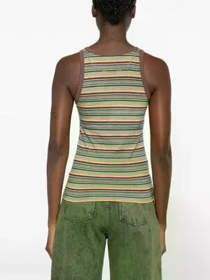 Marni Eyelet-embellished Striped Tank Top