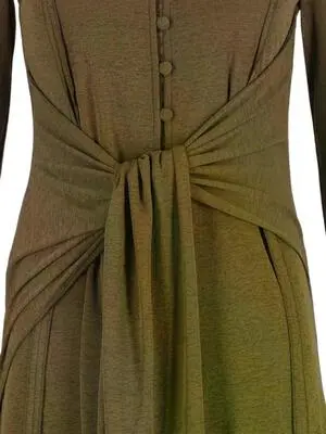 GANNI Marl Mesh Tie-waist Maxi Dress