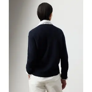 Ralph Lauren Flag Cashmere Crewneck Sweater - Midnight W/flag