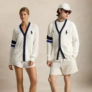 Ralph Lauren Us Open Cable-knit Cardigan