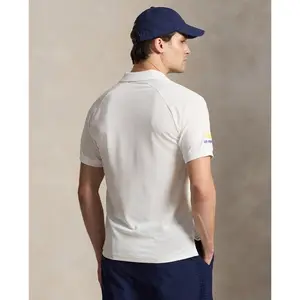 Ralph Lauren Us Open Performance Zip Polo Shirt - Ceramic White
