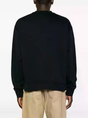 Emporio Armani Logo-embroidered Zip-slit Sweater