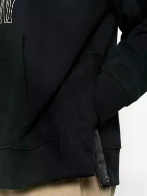 Emporio Armani Logo-embroidered Zip-slit Sweater