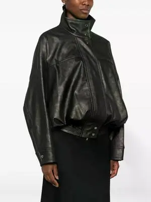 SYSTEM Panelled High-neck Biker Jacket