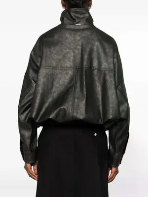 SYSTEM Panelled High-neck Biker Jacket