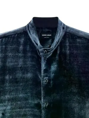 Giorgio Armani Velvet Mandarin-collar Shirt