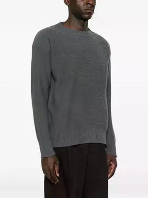 THE AMHANTE Textured Knit Crew Neck Sweater