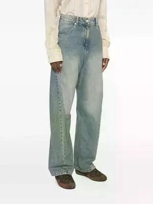 SYSTEM Faded Effect Wide-leg Jeans