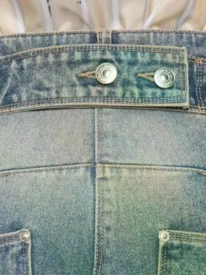 SYSTEM Faded Effect Wide-leg Jeans