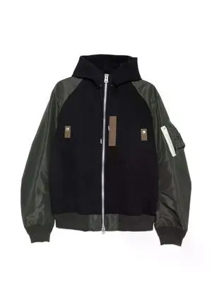 Sacai Panelled Zip-fastening Hooded Jacket