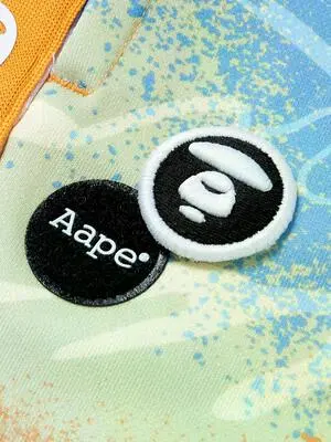 AAPE BY *A BATHING APE Moonface Embroidered-logo Track Shorts