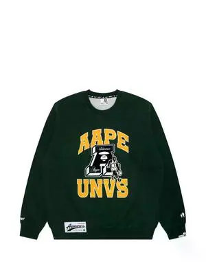 AAPE BY *A BATHING APE Moonface Graphic-print Sweatshirt - Green