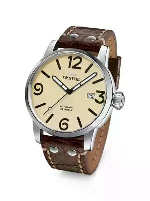TW STEEL Maverick 48mm Watch - Neutrals