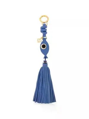 Fendi Leather Bag Charm - Blue
