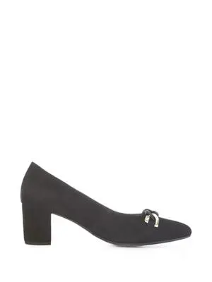 Gabor Knot-detail Block-heel Pumps - Black