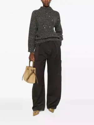 PANICALE Sequin Embellished High Neck Sweater