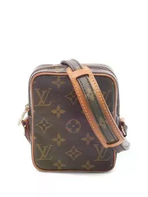 LOUIS VUITTON 1990 Monogram Mini Danube Crossbody Bag - Brown