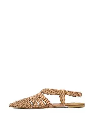 Casadei Woven Slingback Flat Pumps