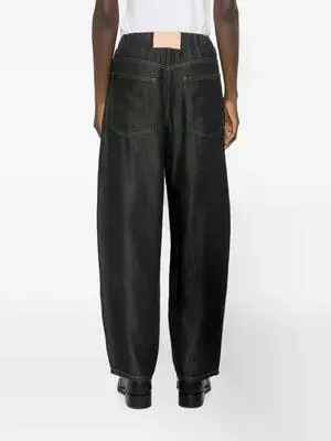 NUDE Elasticated-waistband Contrast-stitch Jeans