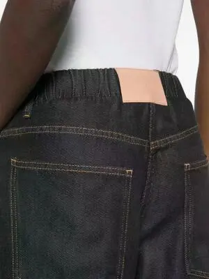 NUDE Elasticated-waistband Contrast-stitch Jeans