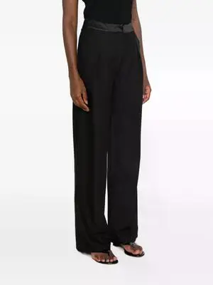 TWENTY FOURHAITCH Satin-waistband Pleated Trousers