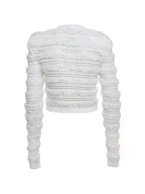 Balmain Sequin-embellished Bouclé-knit Cardigan