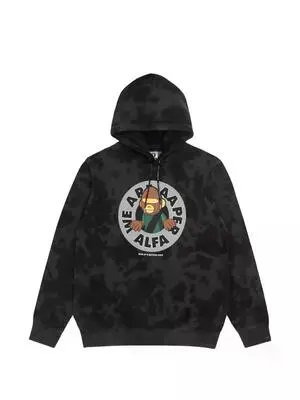 AAPE BY *A BATHING APE Moonface Tie-dye Hoodie - Black
