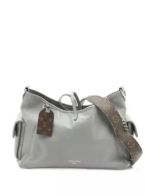 LOUIS VUITTON 2021-2026 Lambskin Carryall Cargo Vibe Pm Satchel - Grey