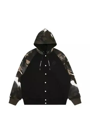 AAPE BY *A BATHING APE Moonface Camo Reversible Hooded Jacket - Black