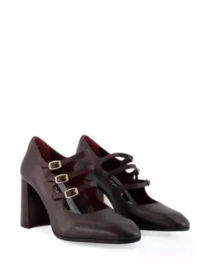 CAREL Keel Flex Triple-strap Pumps - Brown
