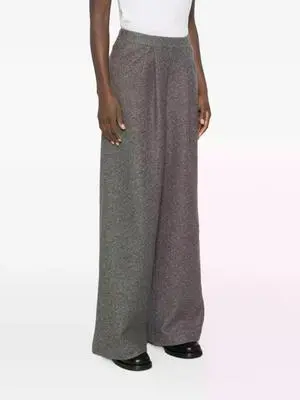 BYE Herringbone-pattern Wide-leg Trousers