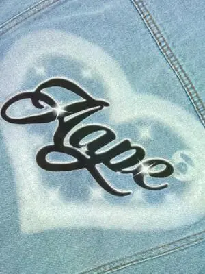 AAPE BY *A BATHING APE Heart-print Denim Trucker Jacket