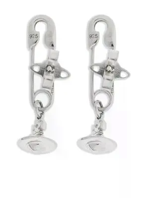VIVIENNE WESTWOOD Safety Pin Orb Pendant Earrings