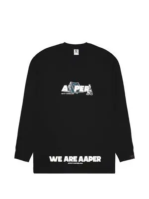 AAPE BY *A BATHING APE Logo-patch Sweatshirt - Black