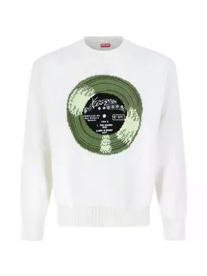 Kenzo Intarsia Knit Sweater - White