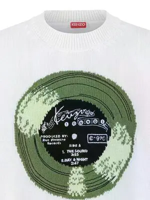 Kenzo Intarsia Knit Sweater - White