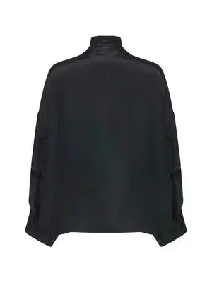 ERMANNO FIRENZE Lace-trim Pussy-bow Blouse