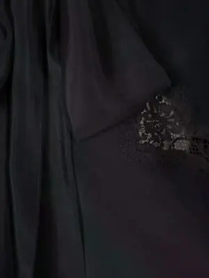 ERMANNO FIRENZE Lace-trim Pussy-bow Blouse