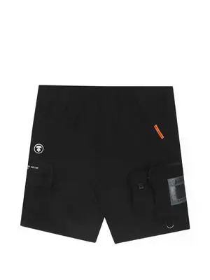 AAPE BY *A BATHING APE Moonface-detail Cargo Shorts - Black
