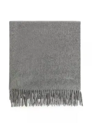 Max Mara Fringed Cashmere Scarf - Grey