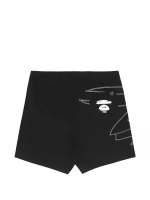 AAPE BY *A BATHING APE Moonface-patch Shorts - Black