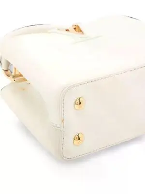 LOUIS VUITTON Taurillon Capucines Satchel - White