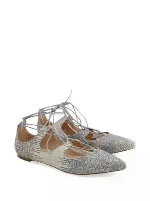 LOEFFLER RANDALL Ambra Snakeskin-effect Ballet Flats