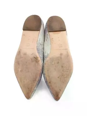 LOEFFLER RANDALL Ambra Snakeskin-effect Ballet Flats