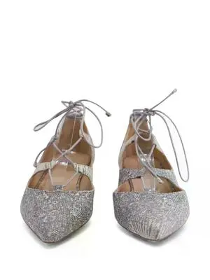 LOEFFLER RANDALL Ambra Snakeskin-effect Ballet Flats