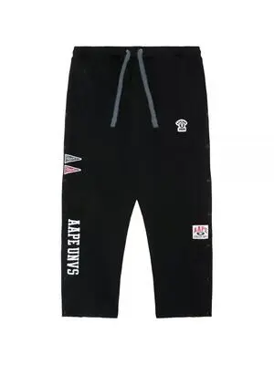 AAPE BY *A BATHING APE Moonface-patch Track Pants - Black