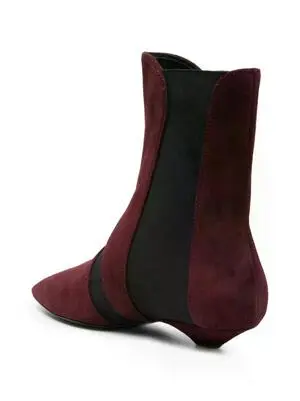 SERGIO ROSSI Pointed-toe Panelled Ankle Boots