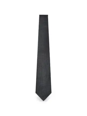 Canali Silk Jacquard Weave Neck Tie - Grey
